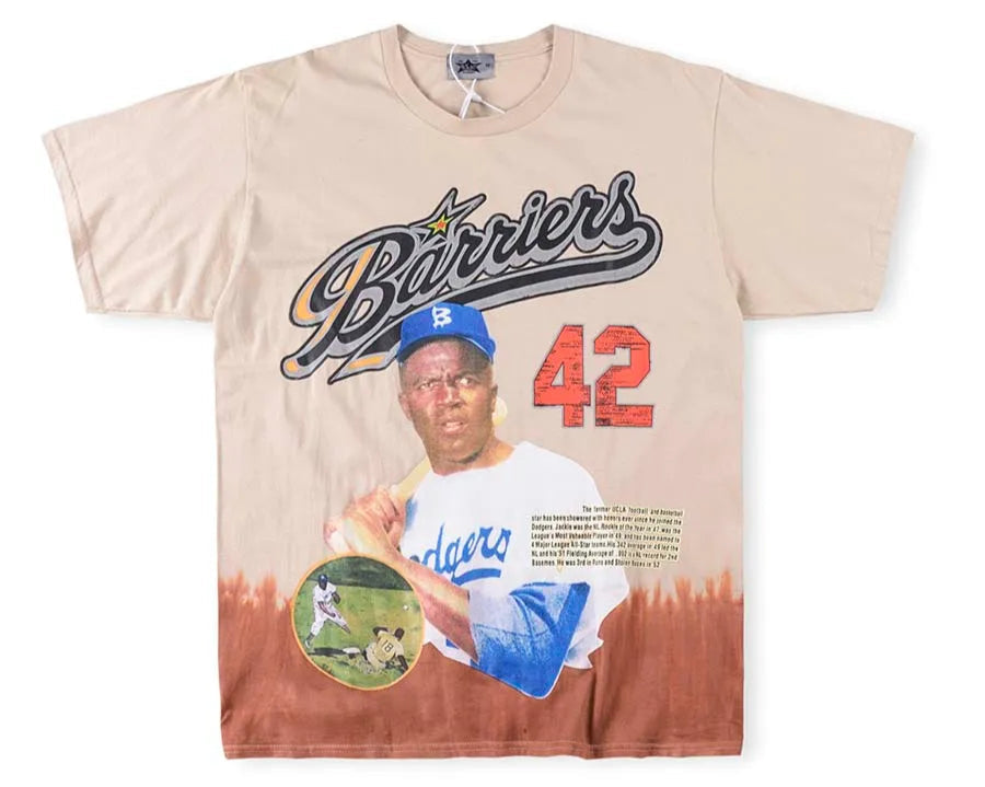 Barriers Worldwide Jackie Robinson T-shirt Cream – Upscale Sneaker Boutique