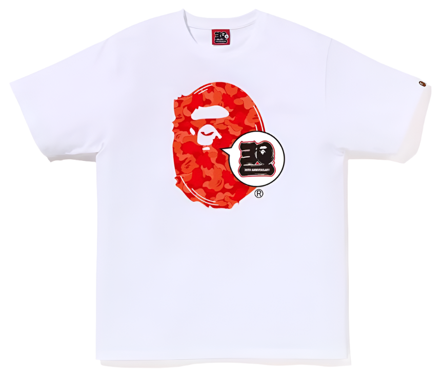 BAPE Store Seoul Bape 30th Anniversary Ape Head Tee Set White – Upscale ...