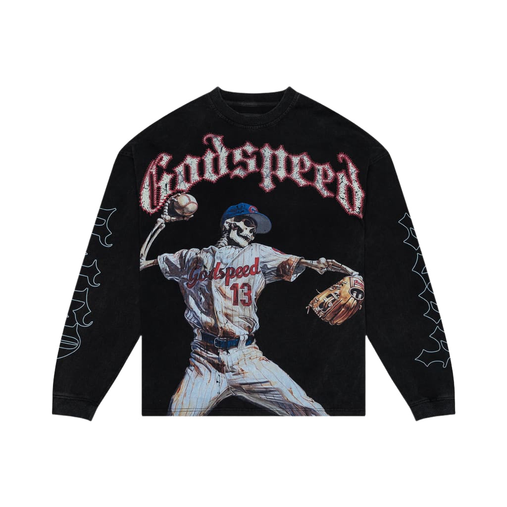 GodSpeed Strike Out LS T-Shirt (Black wash) – Upscale Sneaker Boutique